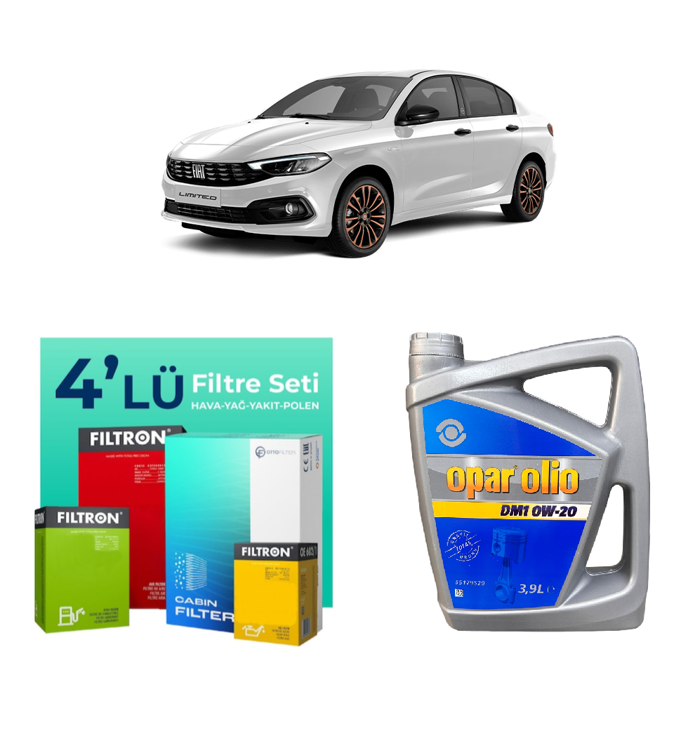 EGEA 1.3 EURO 6 BAKIM SETİ ( ADBLUE ) - TIRNAKLI YAĞ FİLTRELİ FİLTRON ( KARBONSUZ POLEN ) - OPAR ...