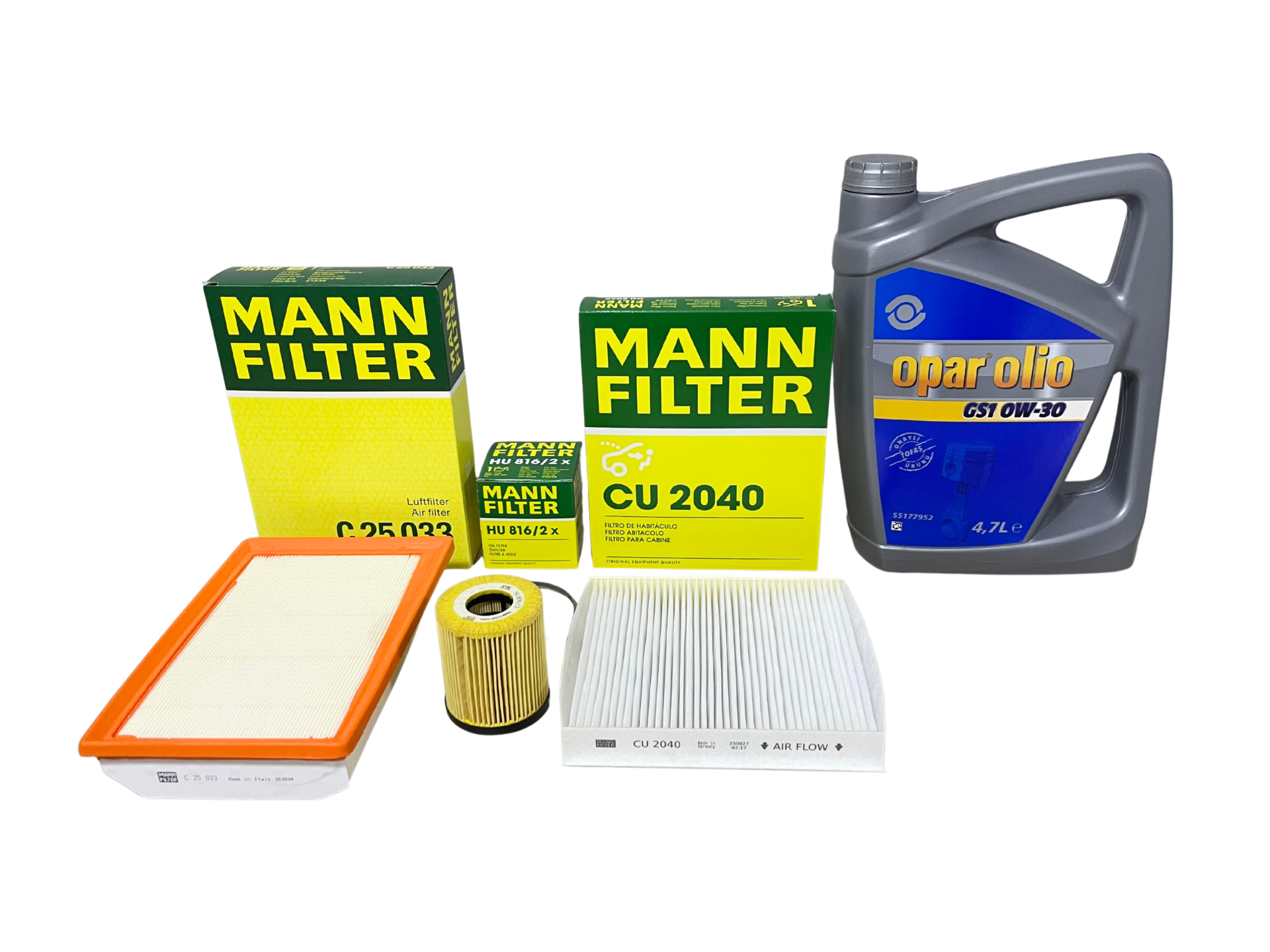 FIAT EGEA 1.6 E-TORQ FİLTRE SETİ - MANN & OPAR